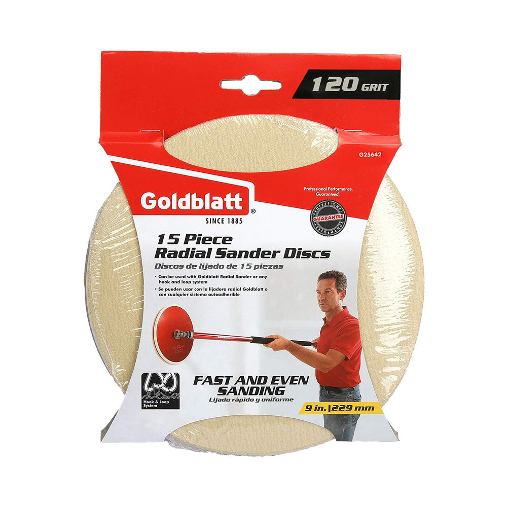 Goldblatt 9" Sanding Discs 15-Pack | ADSS - Alberta Drywall & Stucco Supply