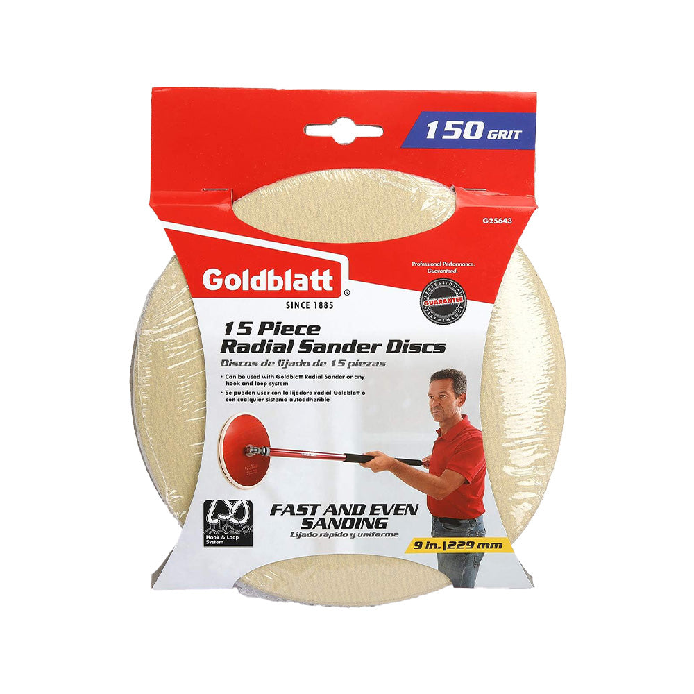 Goldblatt 9" Sanding Discs 15-Pack | ADSS - Alberta Drywall & Stucco Supply